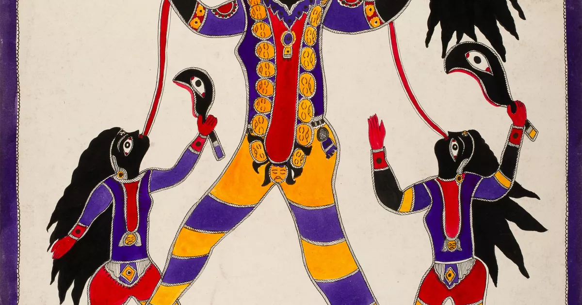 Headless Kali, the goddesses seated on a divine copulating couple Kam ...