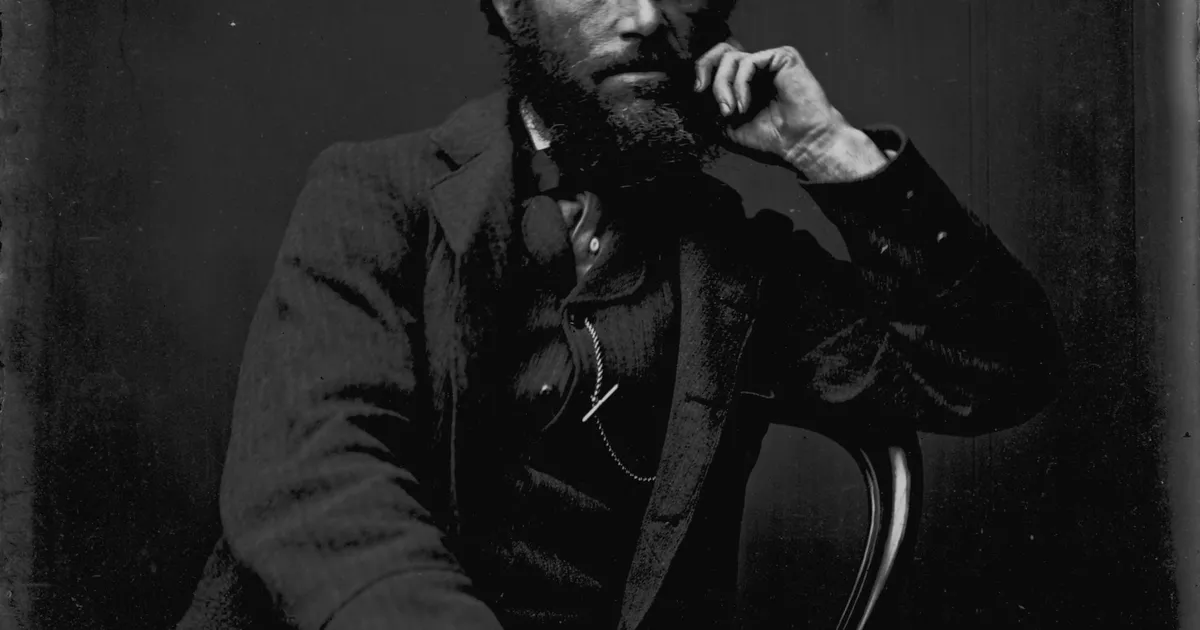 Underexposed portrait of a gentleman, one hand raised to cheek - AGSA ...