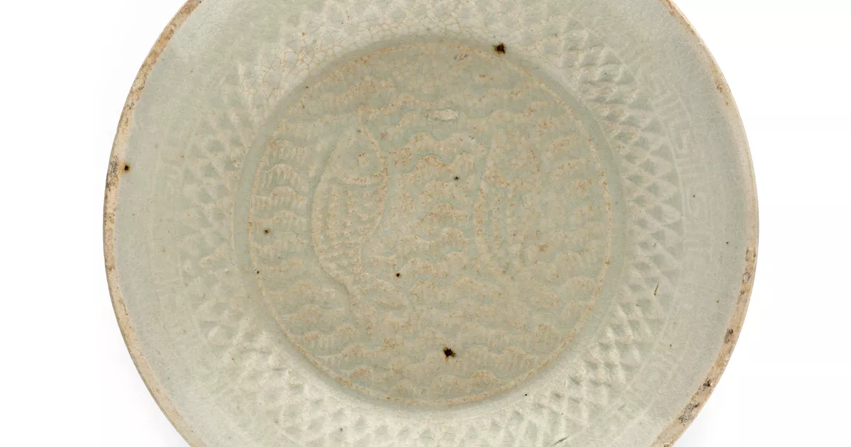 Dish, with double-fish motif, Qingbai ware - AGSA Collection