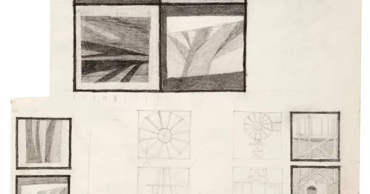 Preparatory drawing for the series 'Sun and grass' - AGSA Collection