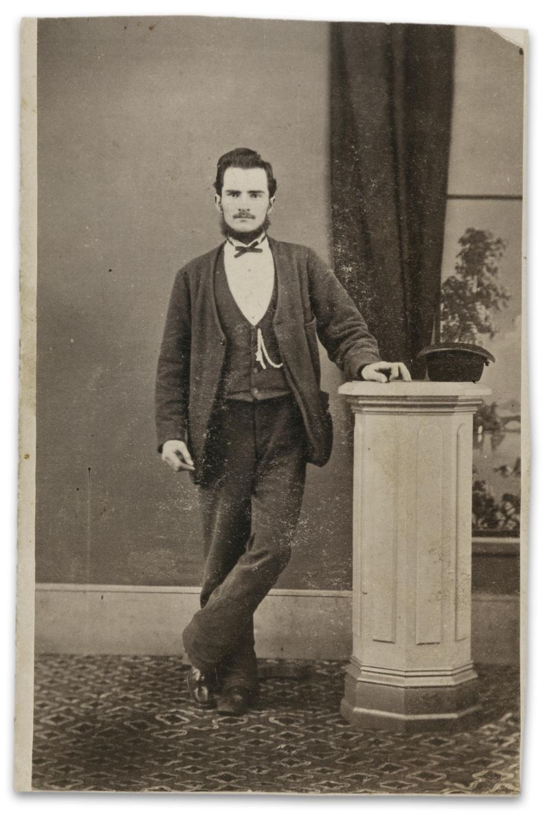 Portrait of young gentleman, hand resting on plinth - AGSA Collection