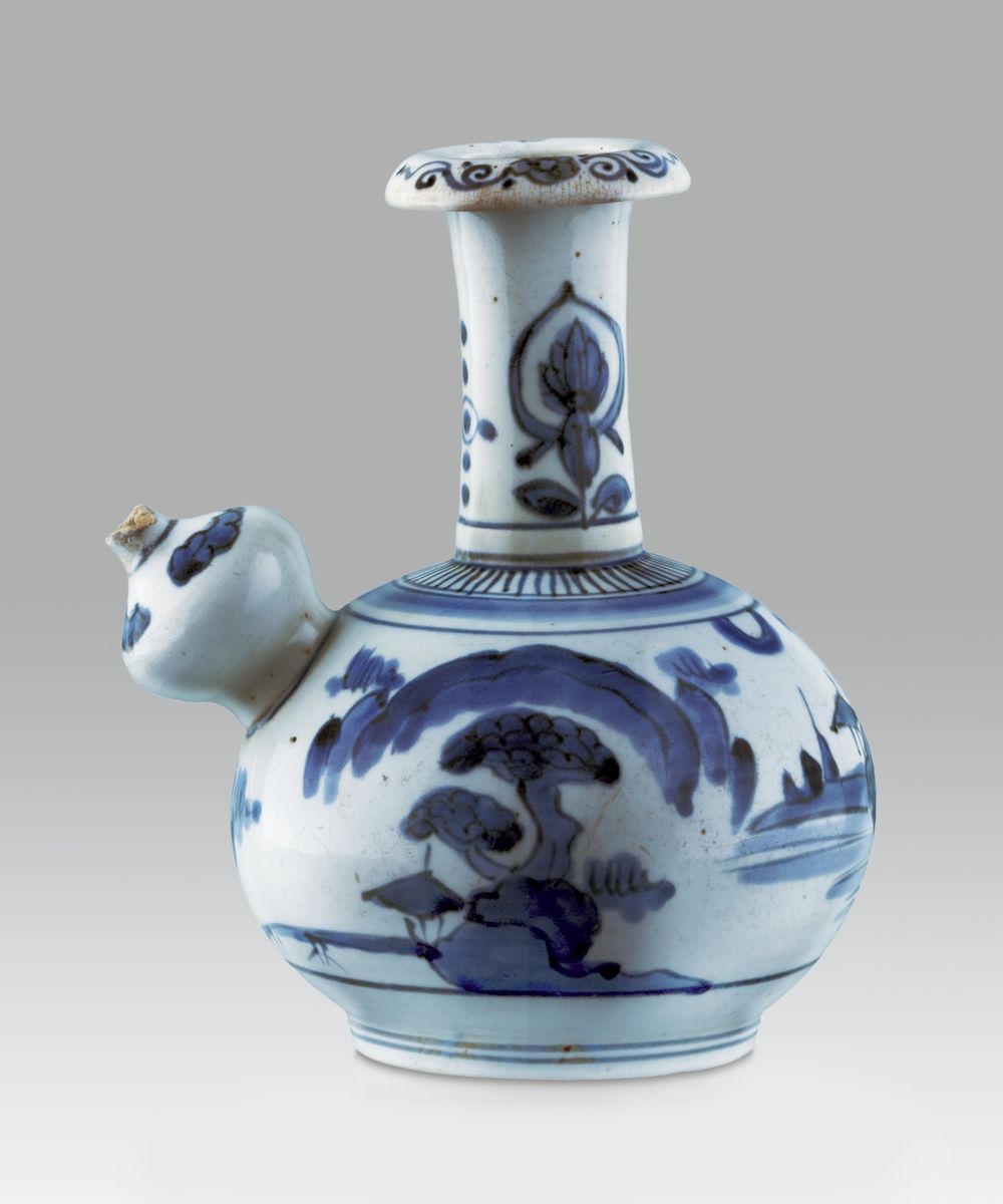 Pouring vessel (kendi), with landscape scene - AGSA Collection