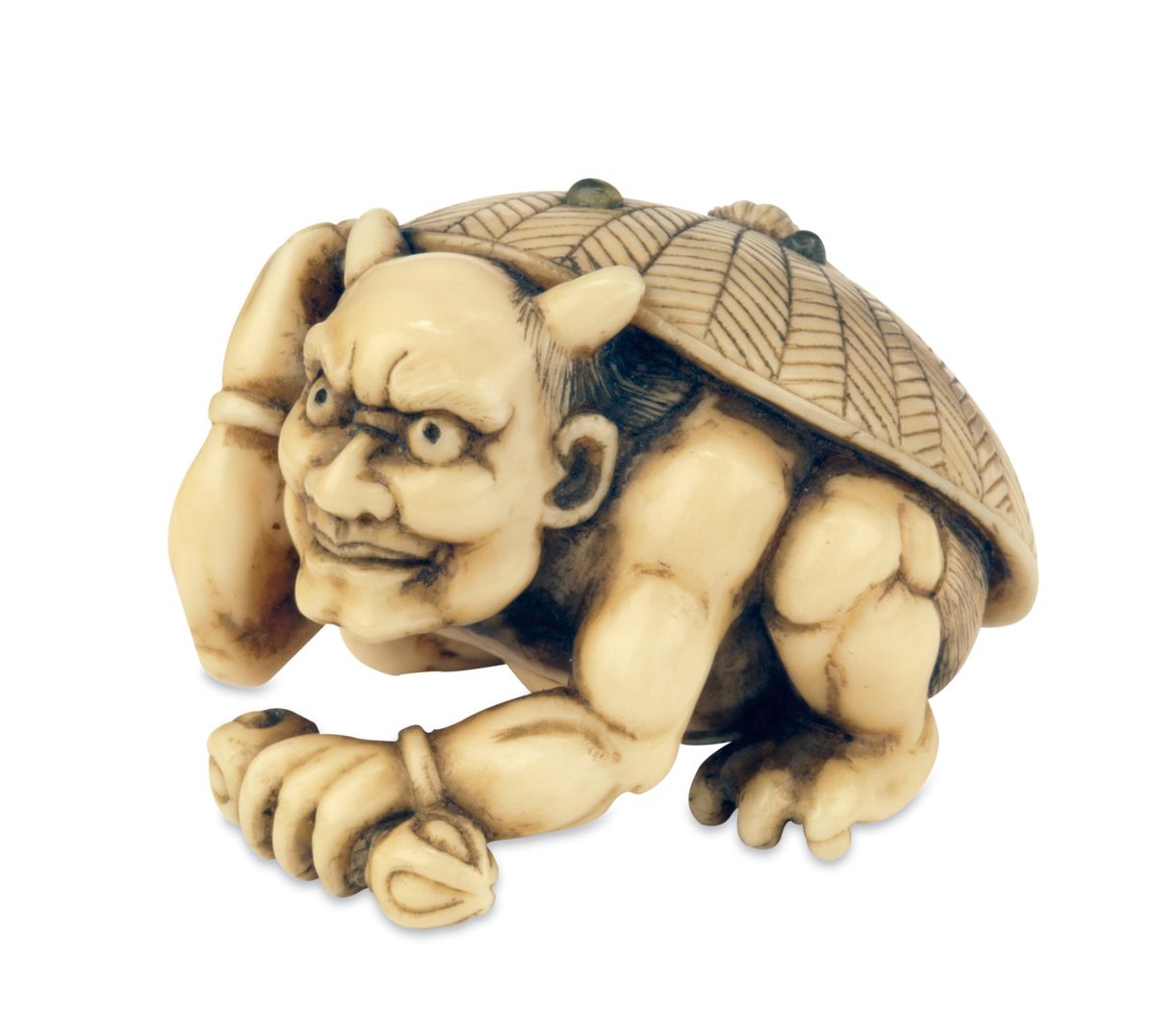 Netsuke, Exorcising the demon, oni harai - AGSA Collection