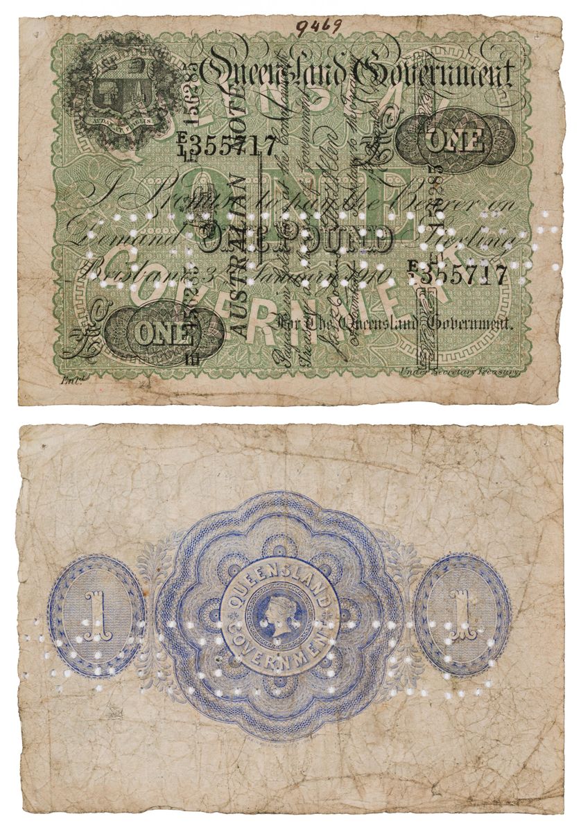 Superscribed Note. Commonwealth of Australia: Queensland Government one ...