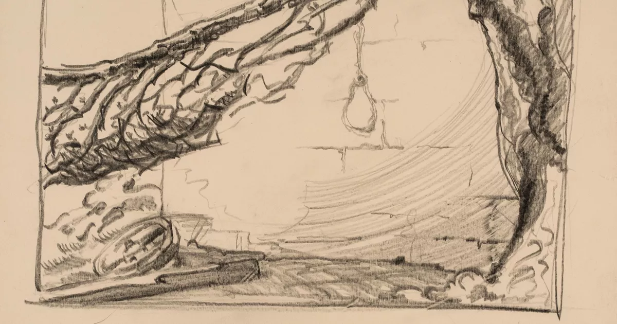 (Noose hanging from bent tree) - AGSA Collection