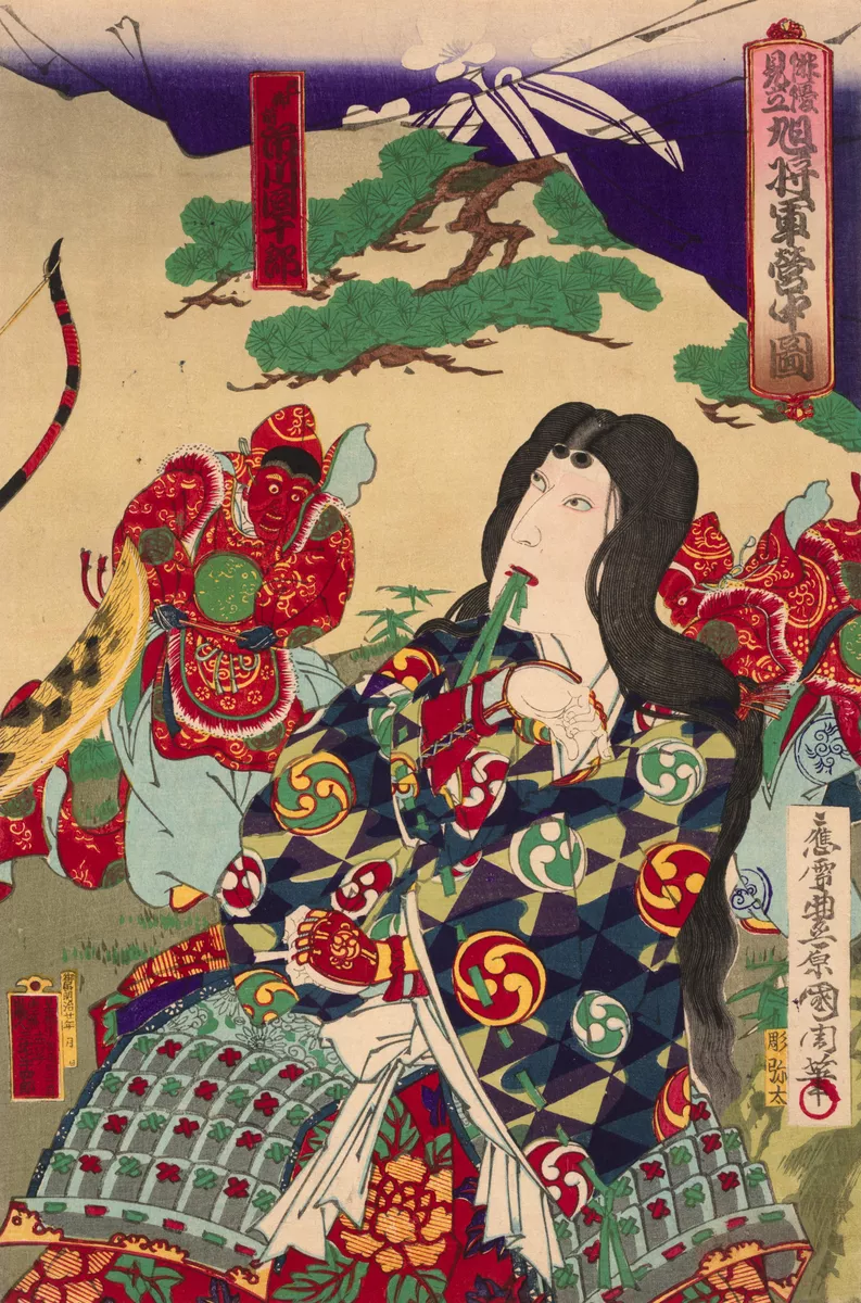 Kiso Yoshinaka and Tomoe Gozen from a kabuki play - AGSA Collection