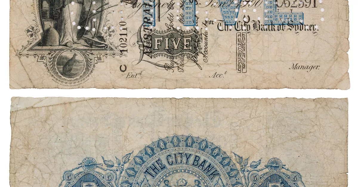 Superscribed Note. Commonwealth of Australia: The City Bank of Sydney ...