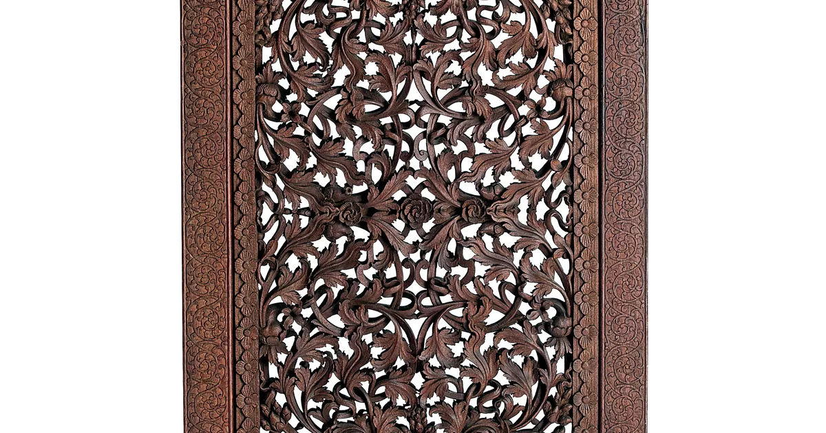 Ornamental screen, with blossoms and foliage - AGSA Collection
