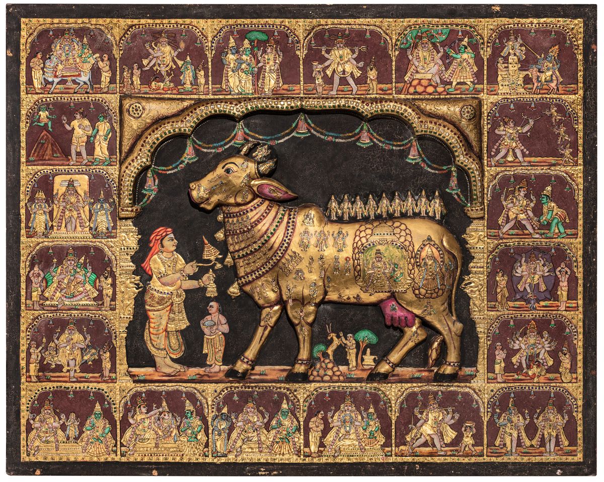 Kamadhenu, the wish fulfilling cow - AGSA Collection
