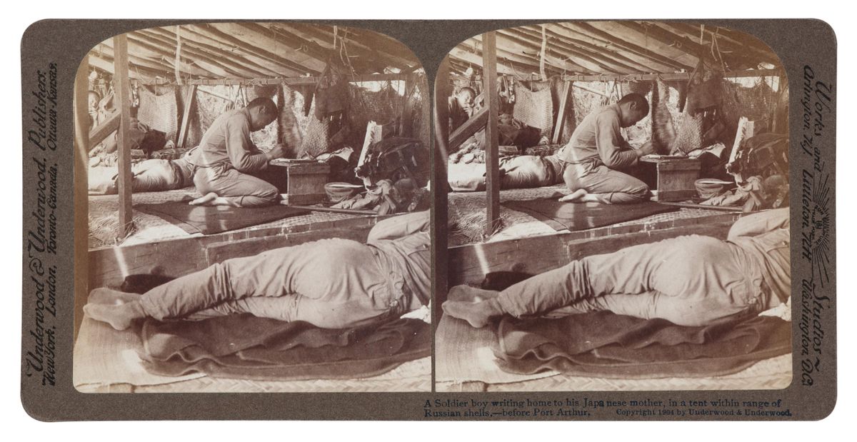 Soldier writing letter - AGSA Collection
