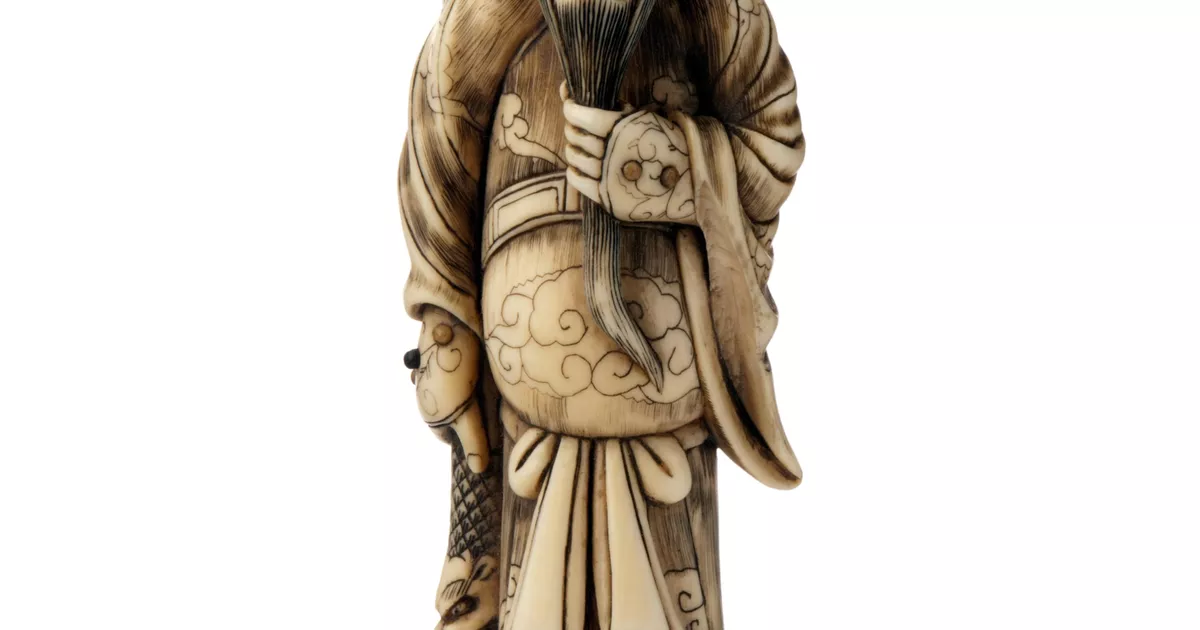 Netsuke, Kan'u, the loyal Chinese general - AGSA Collection