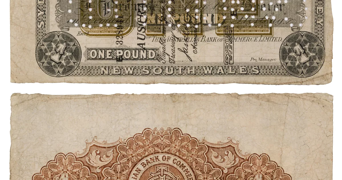 Superscribed Note. Commonwealth of Australia: The Australian Bank of ...