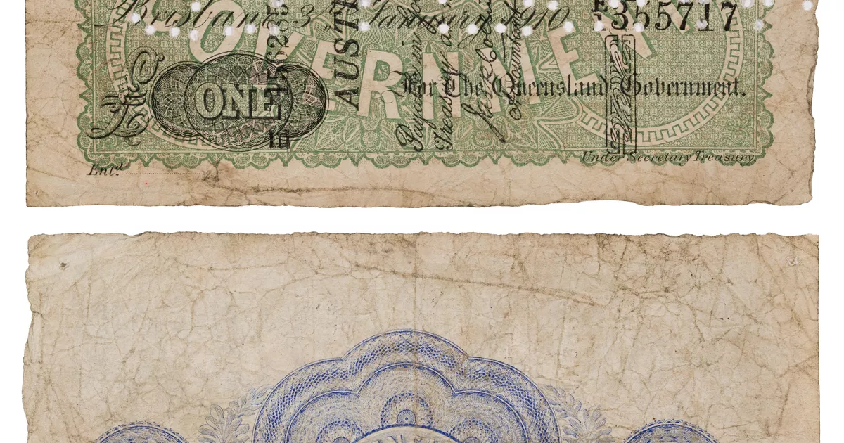 Superscribed Note. Commonwealth of Australia: Queensland Government one ...