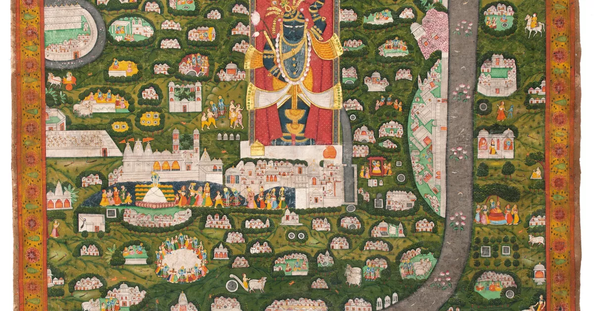 Map of the pilgrimage sites for Vraj - AGSA Collection