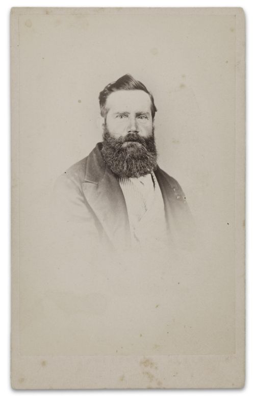 Crayon portrait of bearded gentleman with striped waistcoat - AGSA ...