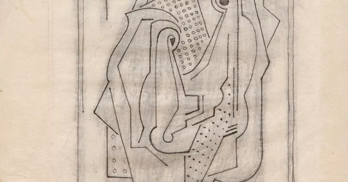 Study 3 for 'Two figures' - AGSA Collection