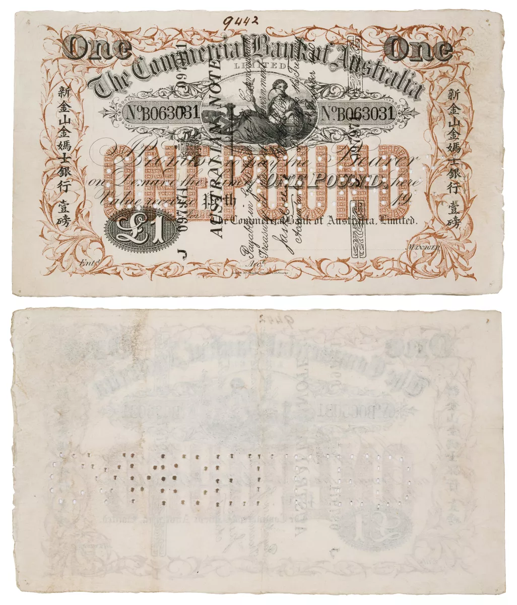 Superscribed Note. Commercial of Australia: Commercial Bank of ...
