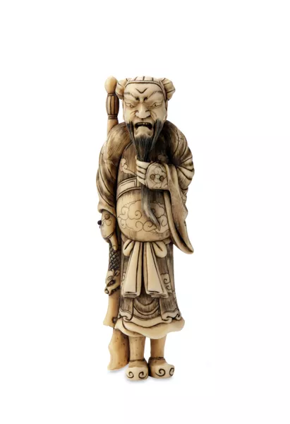 Netsuke, Kan'u, the loyal Chinese general - AGSA Collection