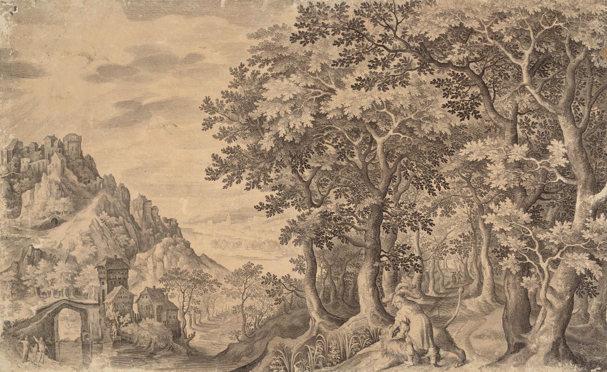 Samson killing the lion - AGSA Collection