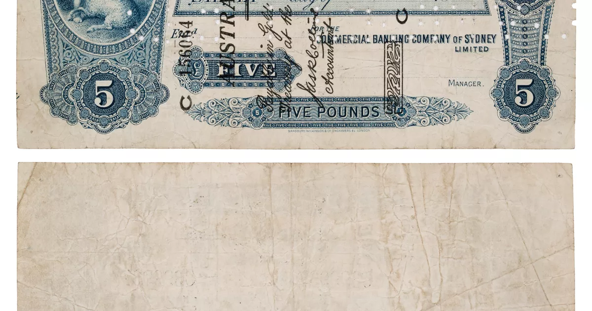 Superscribed Note. Commonwealth of Australia: The Commercial Banking ...