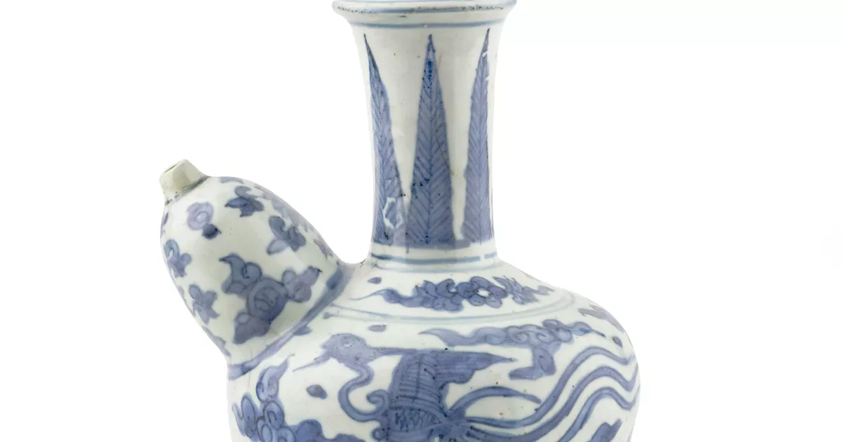 Pouring vessel (kendi), with mammiform spout and phoenix motif - AGSA ...