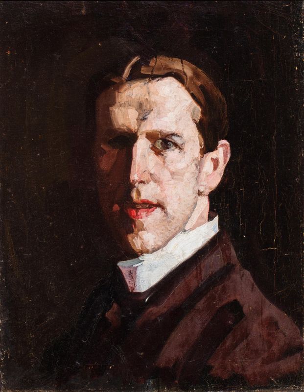 Self portrait - head with white collar - AGSA Collection