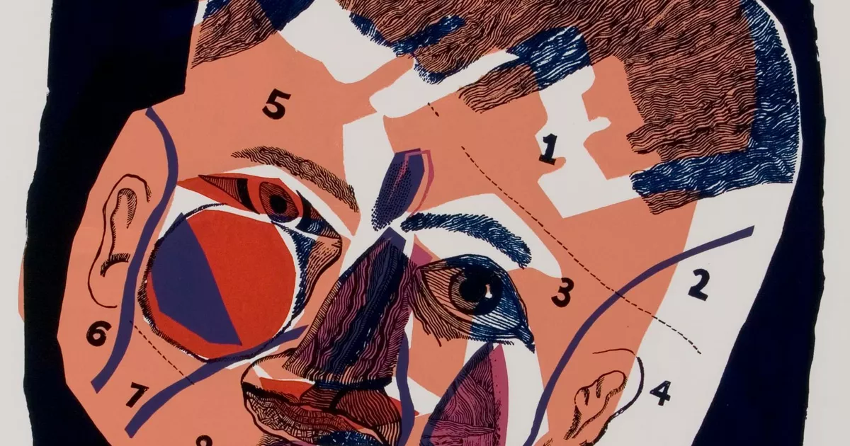 Head with numbers - AGSA Collection
