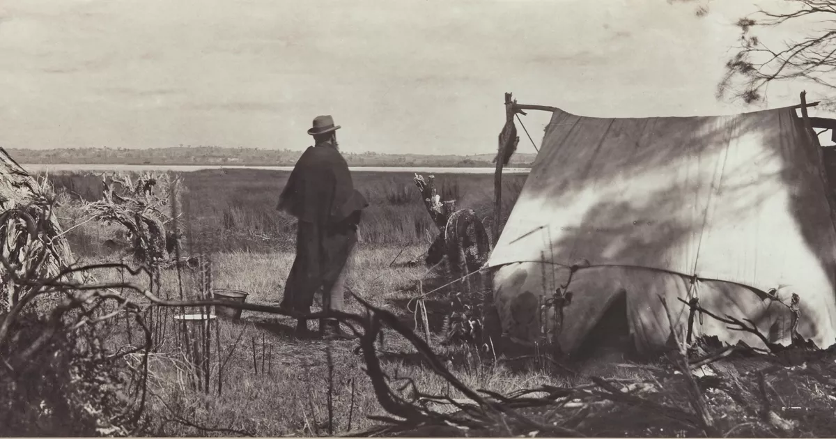 A stormy camp, Lake Frome - AGSA Collection
