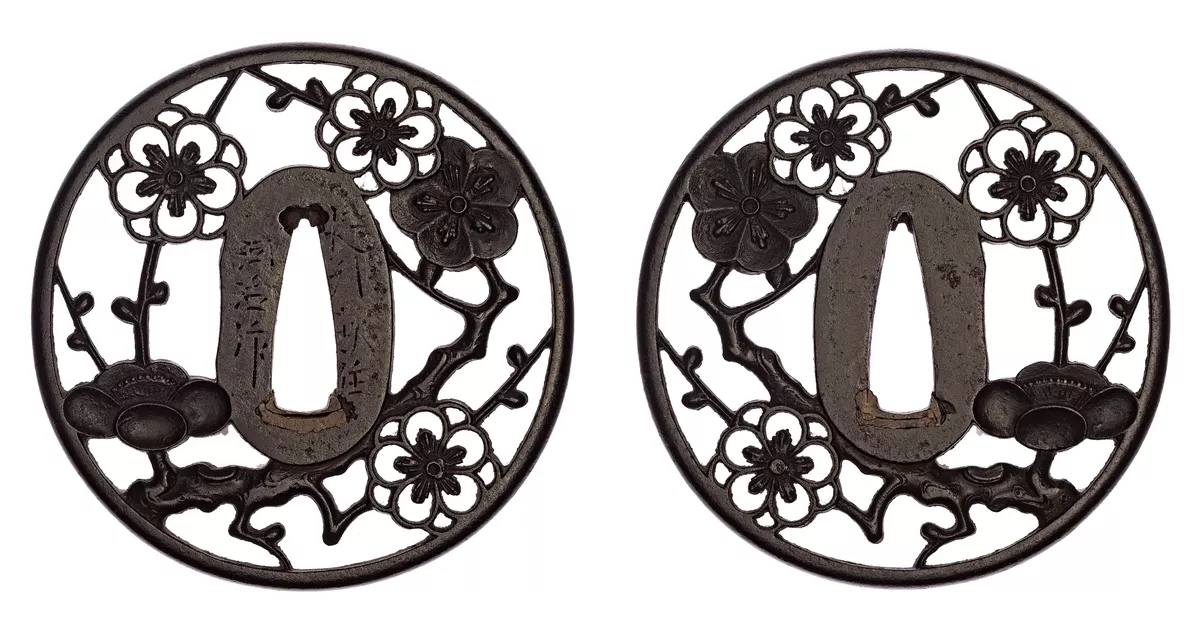 Tsuba, plum blossom - AGSA Collection