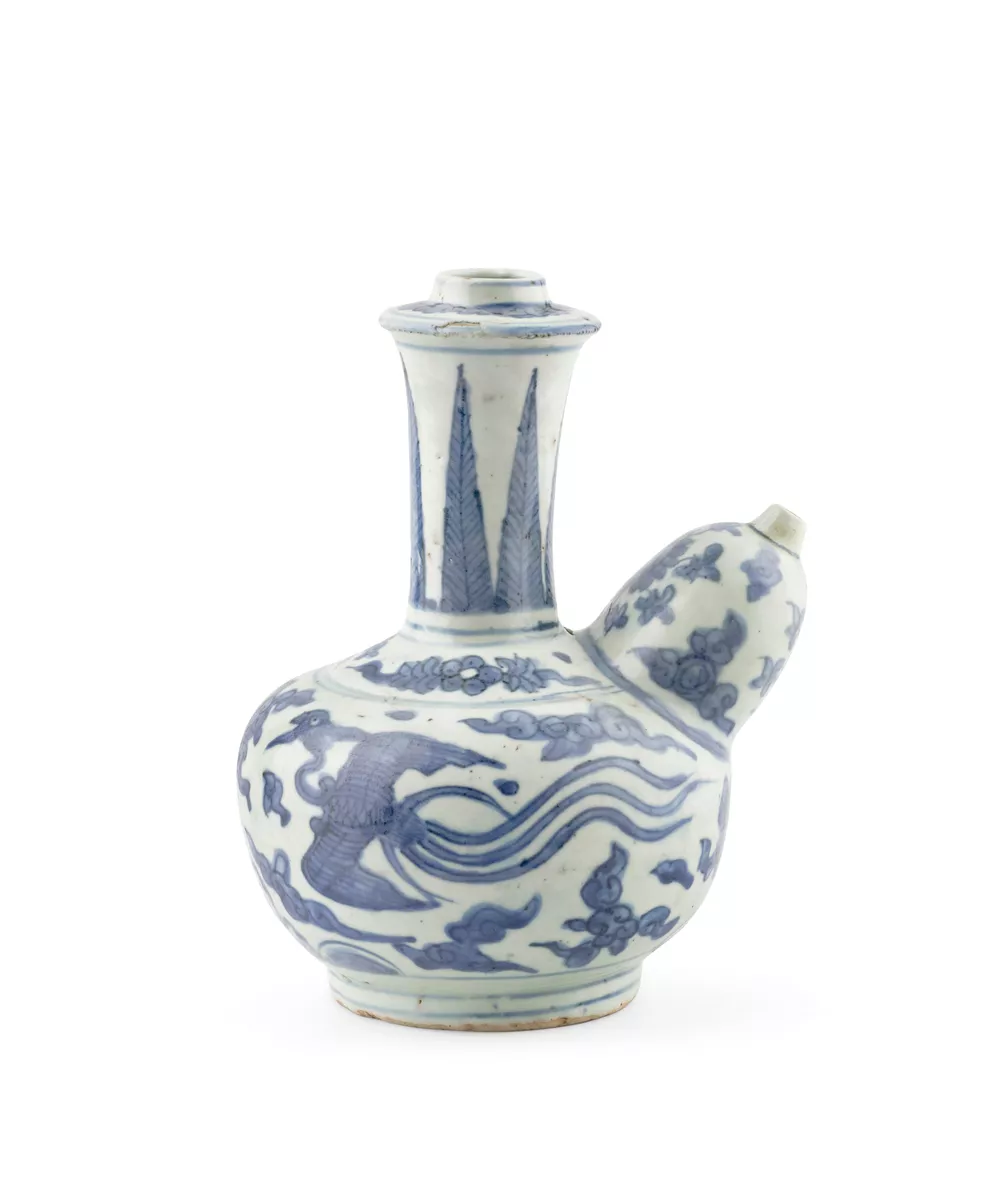 Pouring vessel (kendi), with mammiform spout and phoenix motif - AGSA ...