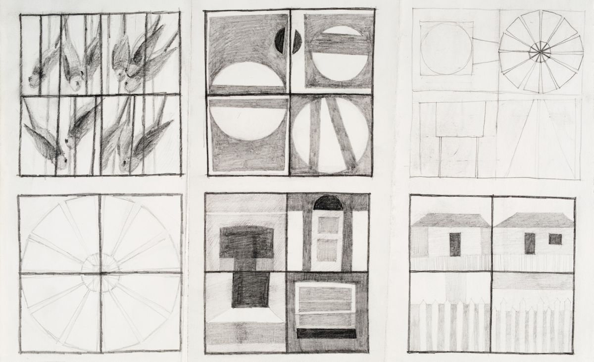 Preparatory drawing for the series 'Sun and grass' - AGSA Collection
