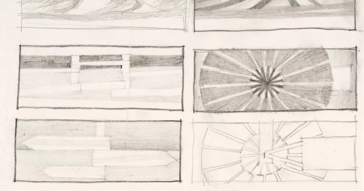 Preparatory drawing for the series 'Sun and grass' - AGSA Collection