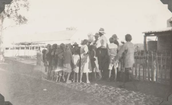Group of Arrernte children surrounding adults - AGSA Collection
