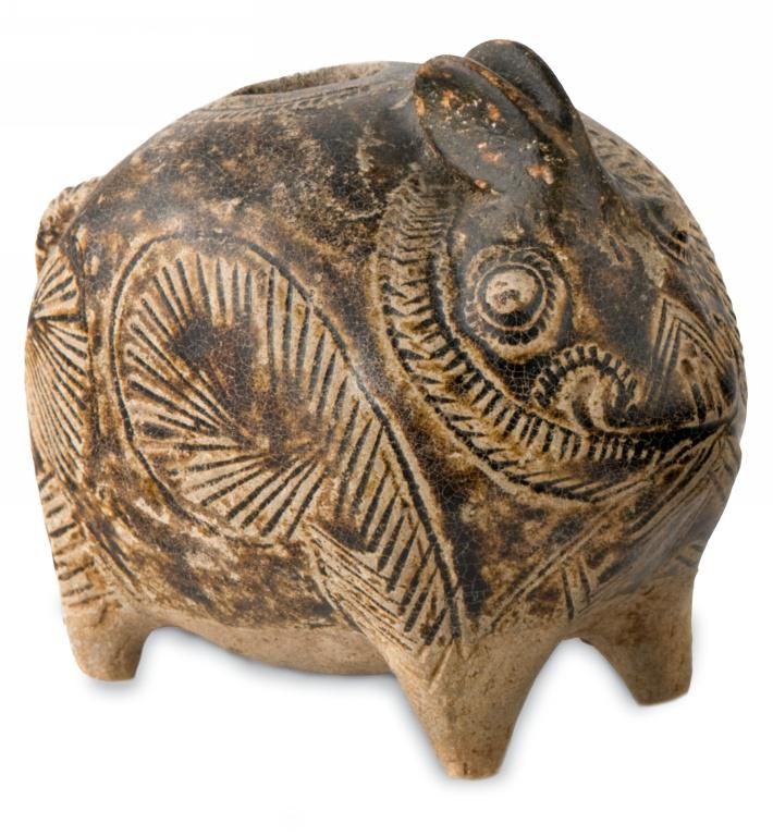 Lime pot, in the form of a smiling rabbit - AGSA Collection