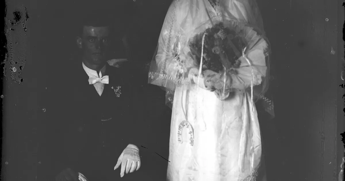 Underexposed portrait of bride and groom - AGSA Collection