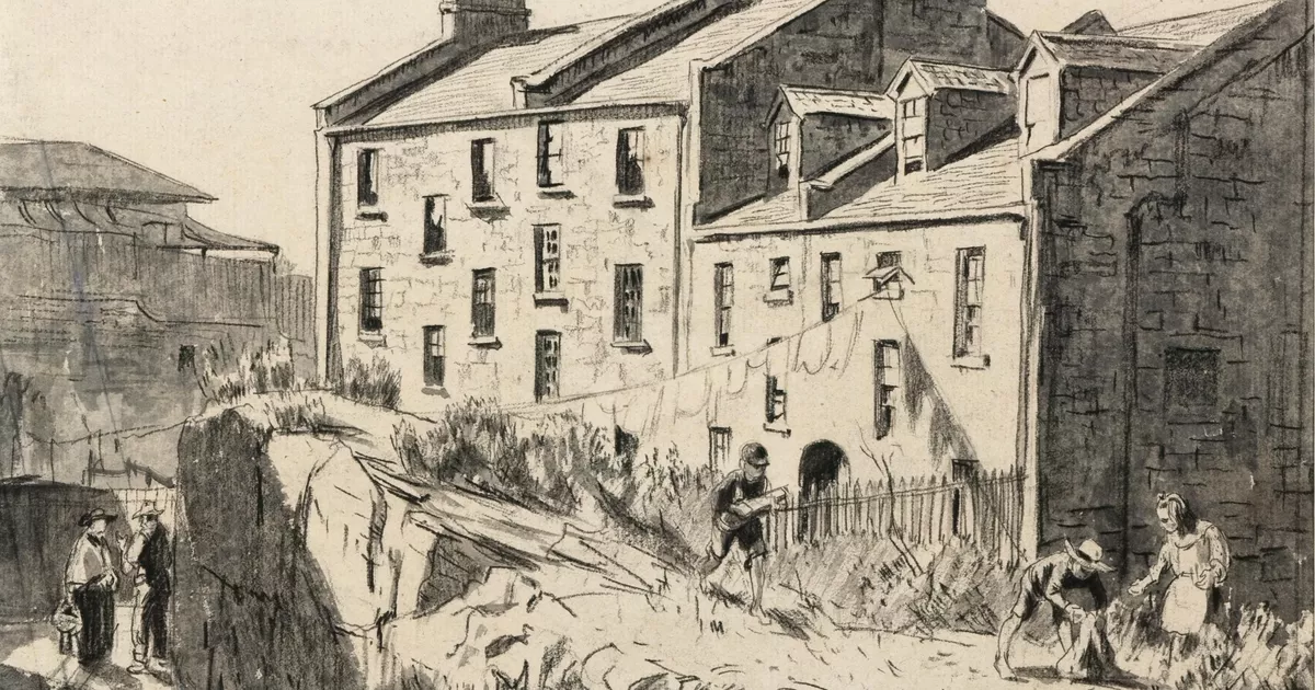 Stone Houses, built by Lang's masons, 1920 - AGSA Collection