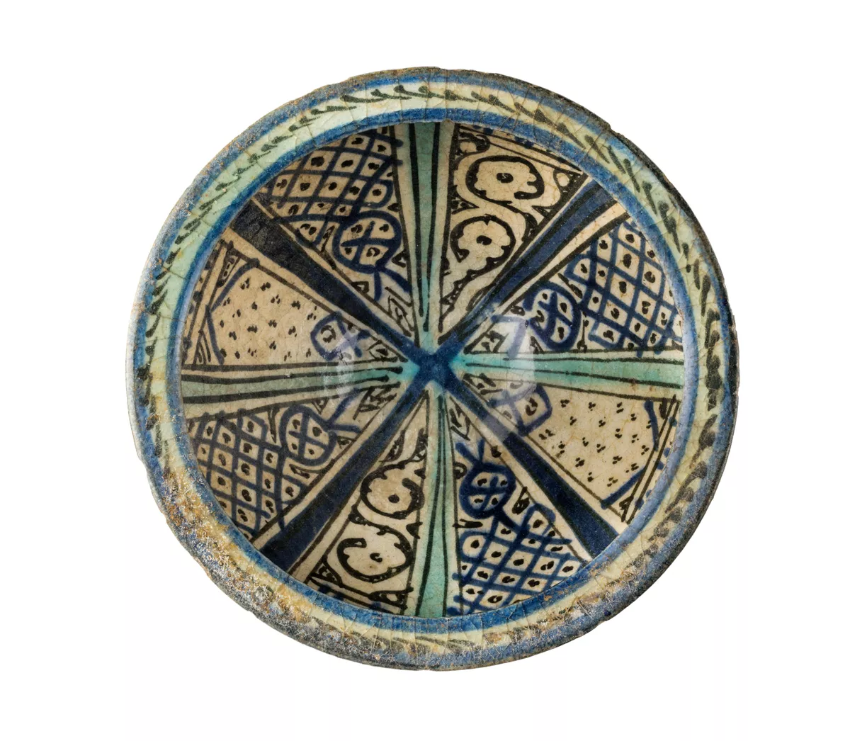 Bowl, with segmented radial design - AGSA Collection