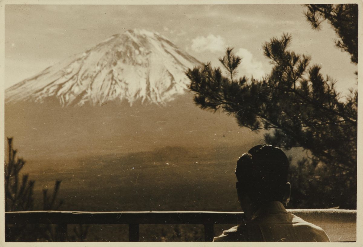 Man looks at Fuji view - AGSA Collection