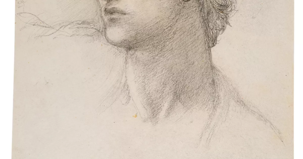 Study of the head of Perseus for the painting 'The Call of Perseus ...