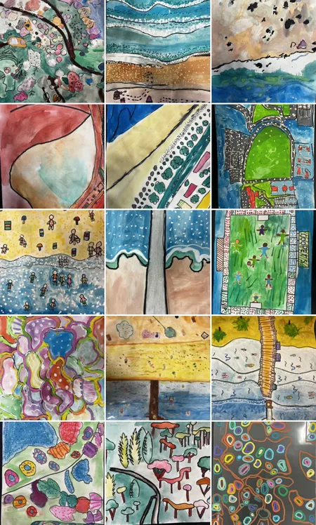 Year 3 Collage - Linden Park Primary School - AGSA
