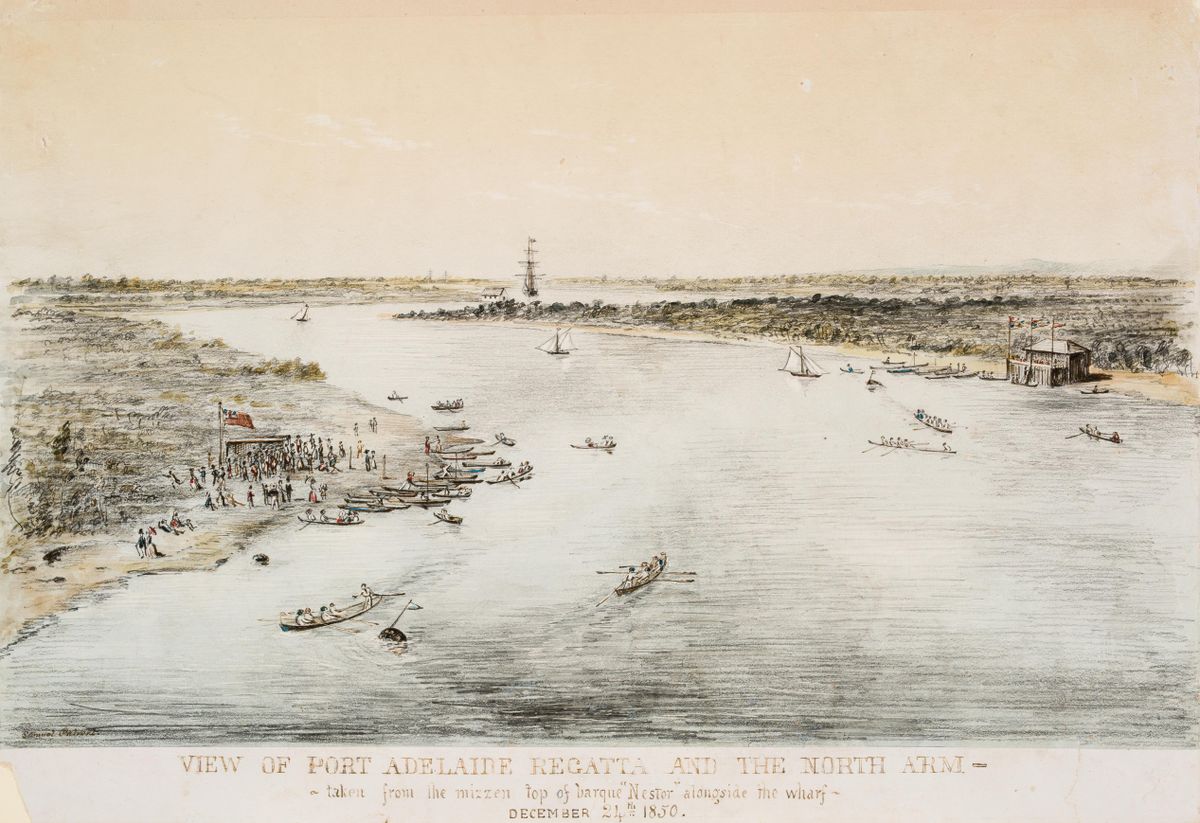 View of Port Adelaide Regatta and the North Arm - taken from the mizzen ...