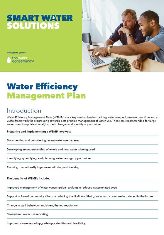 Water Efficiency Management Plan - The Water Conservancy