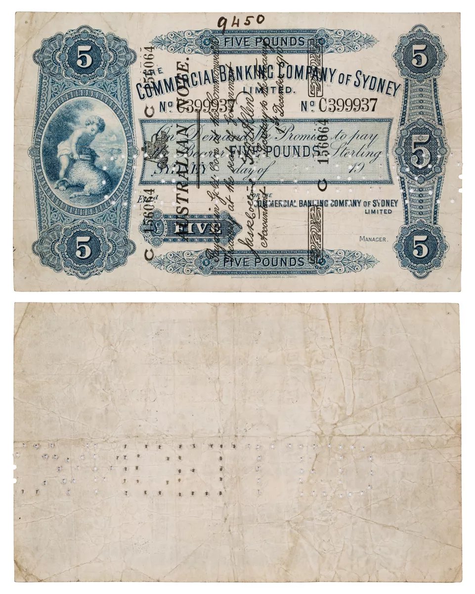 Superscribed Note. Commonwealth of Australia: The Commercial Banking ...