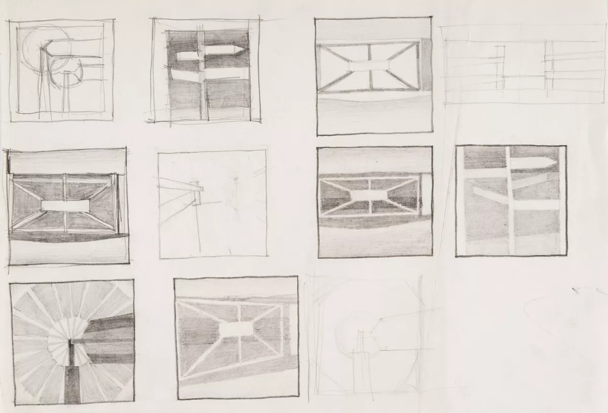 Preparatory drawing for the series 'Sun and grass' - AGSA Collection
