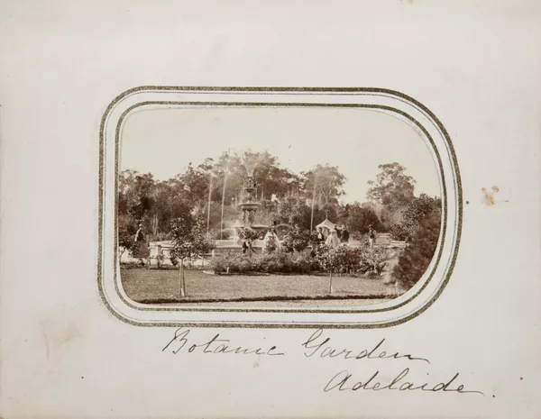 Botanic Garden, Adelaide (people before elaborate fountain) - AGSA ...