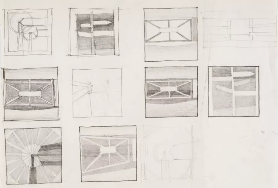 Preparatory drawing for the series 'Sun and grass' - AGSA Collection