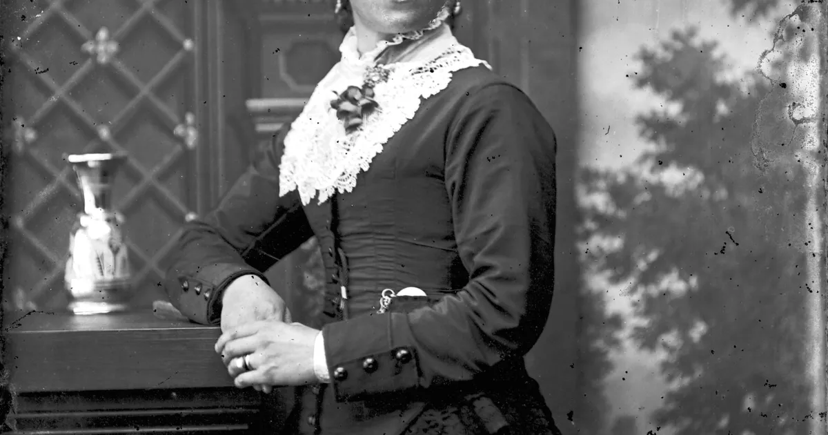 Portrait of a woman, lace fichu and flowers worn at neck - AGSA Collection