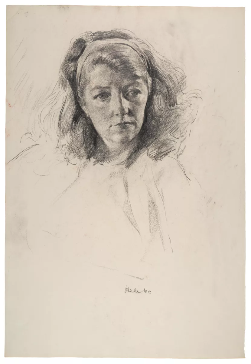 Portrait study of June Weatherly, the artist's wife - AGSA Collection