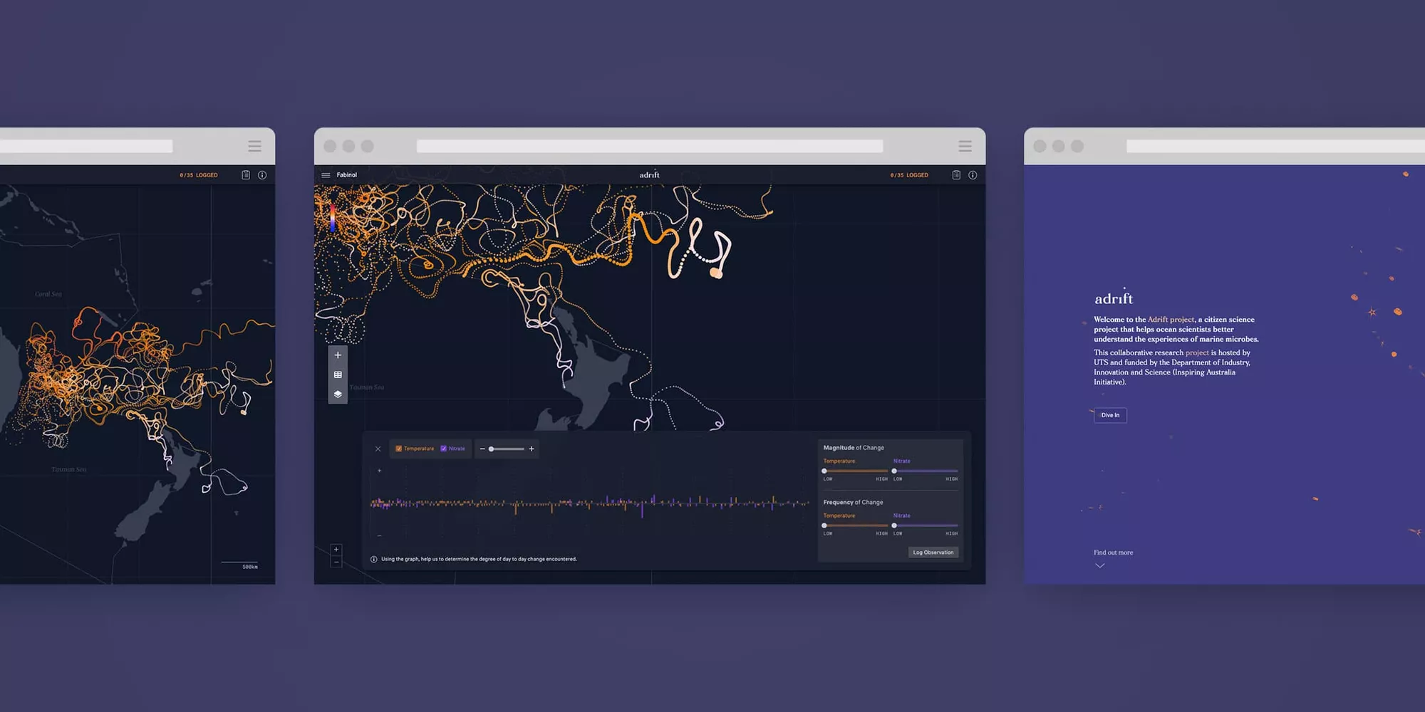 Launching: Adrift citizen science marine visualisation project